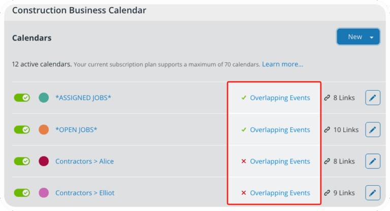 Creating and Managing Color-Coded Sub-Calendars