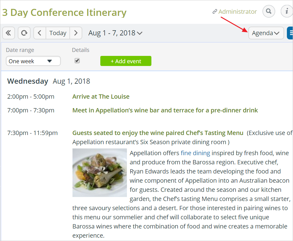 Using Calendar Views