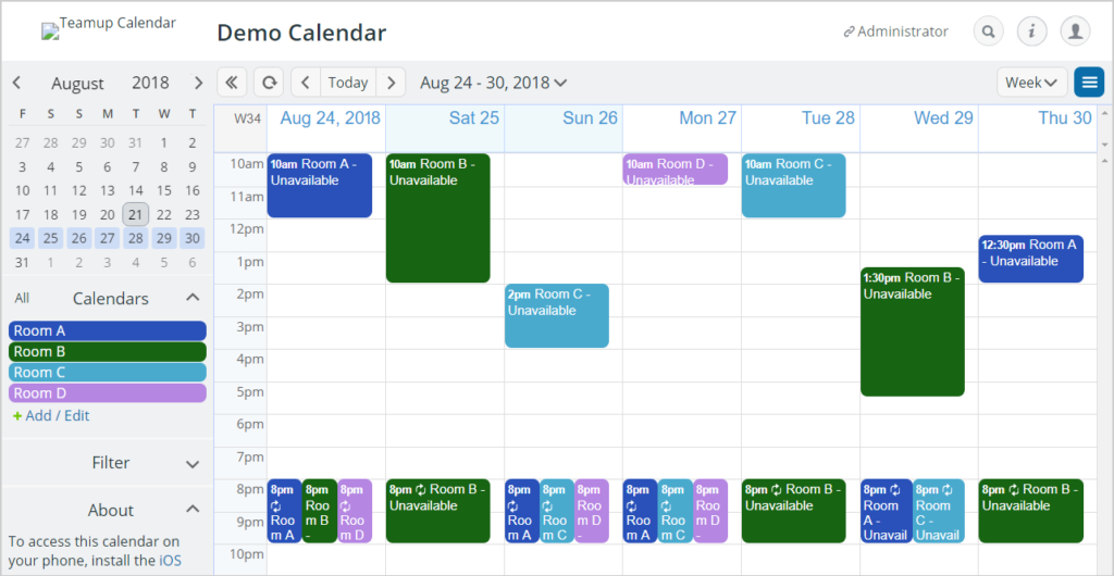 How to Block Unavailable Dates and Times in Teamup Calendar