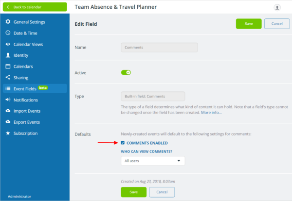 How to Use Event Comments with Teamup Calendar