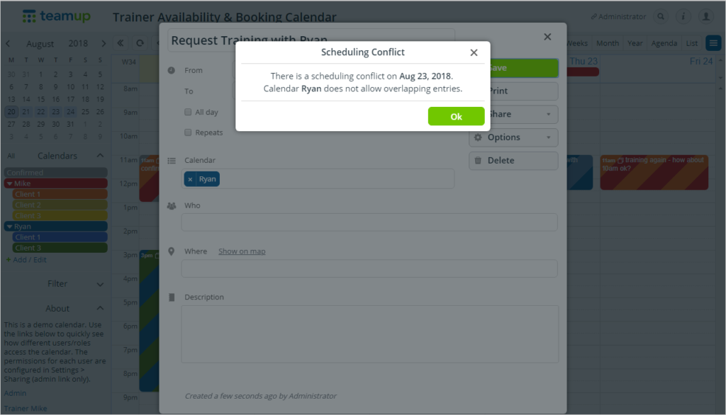 How to Disallow Overlapping Events to Prevent Double Bookings
