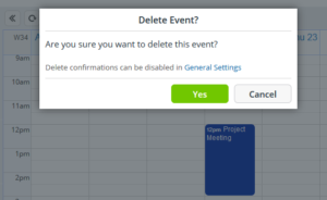 How Event Delete Confirmation Works on Teamup Calendar