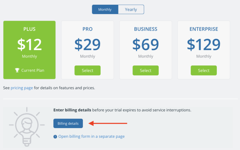Manage Your Subscription Plan