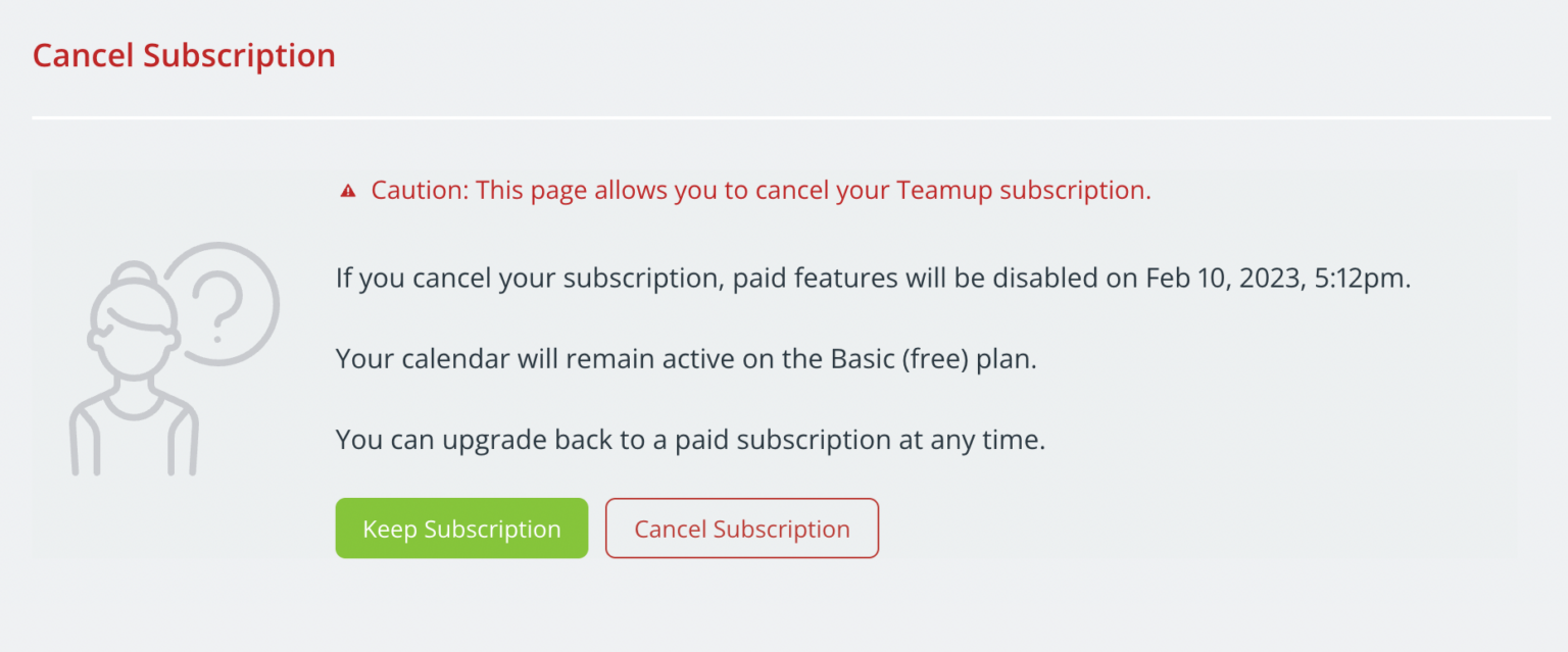 Manage Your Subscription Plan