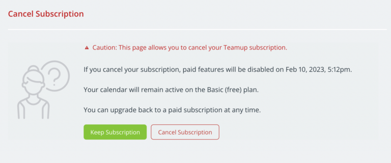 Manage Your Subscription Plan