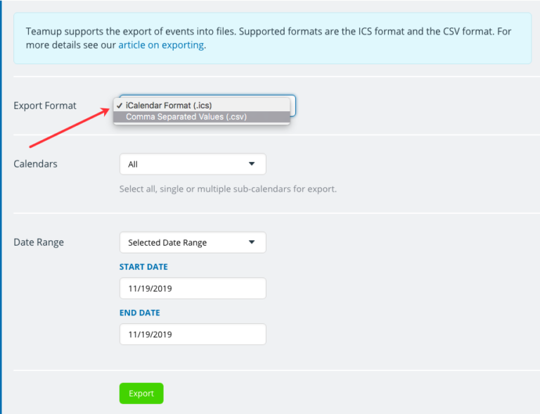 How to Bulk Export Calendar Data from Teamup: Step-by-Step Tutorial